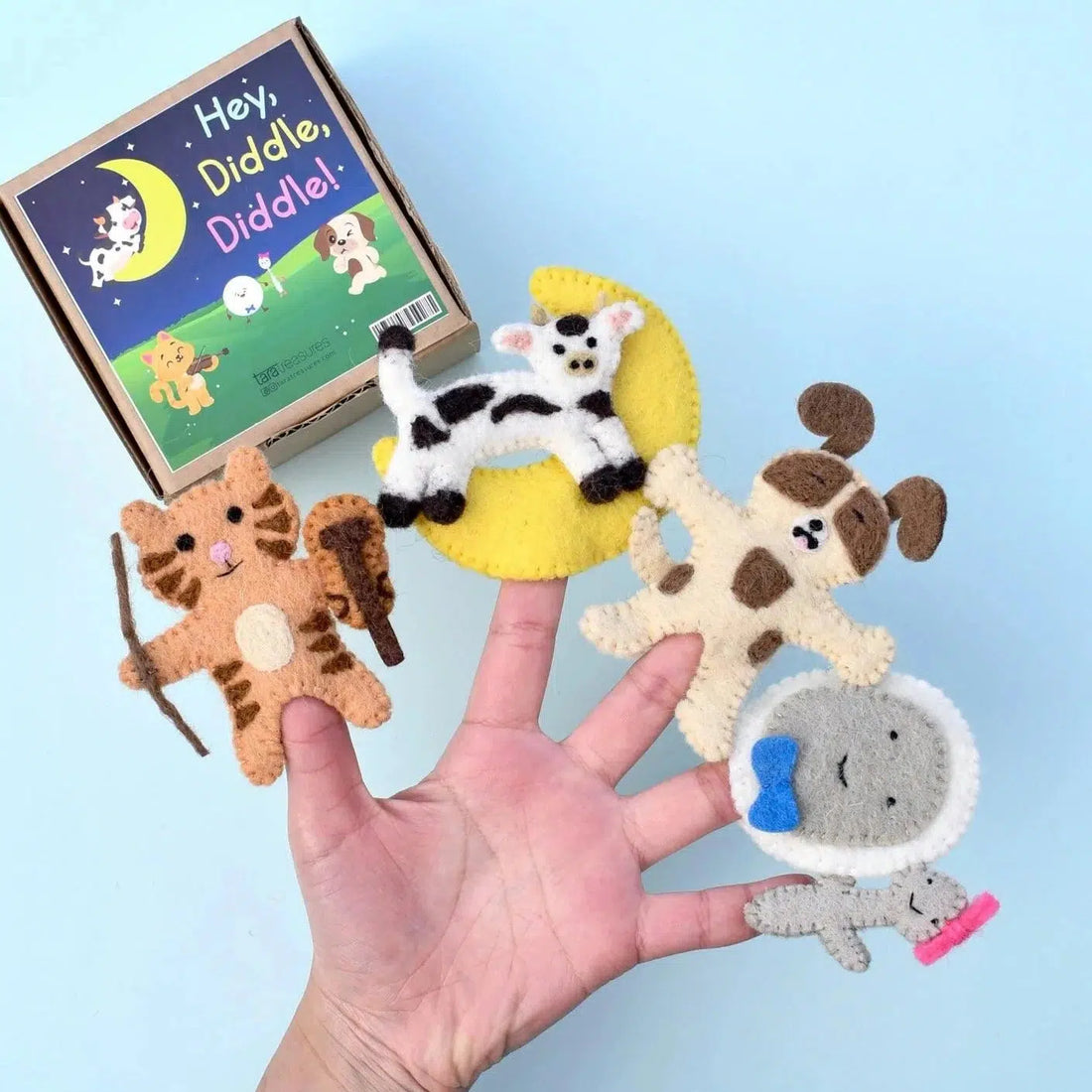 Hey Diddle Diddle Finger Puppet Set – Paperplay Inverloch